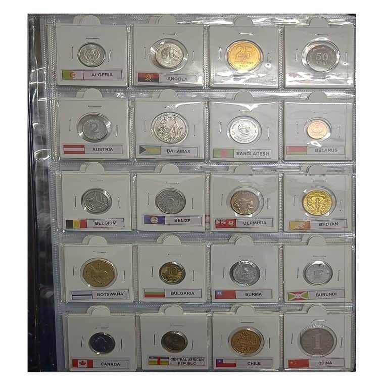 100 Different Countries Coins Collection Original Set with Album ...