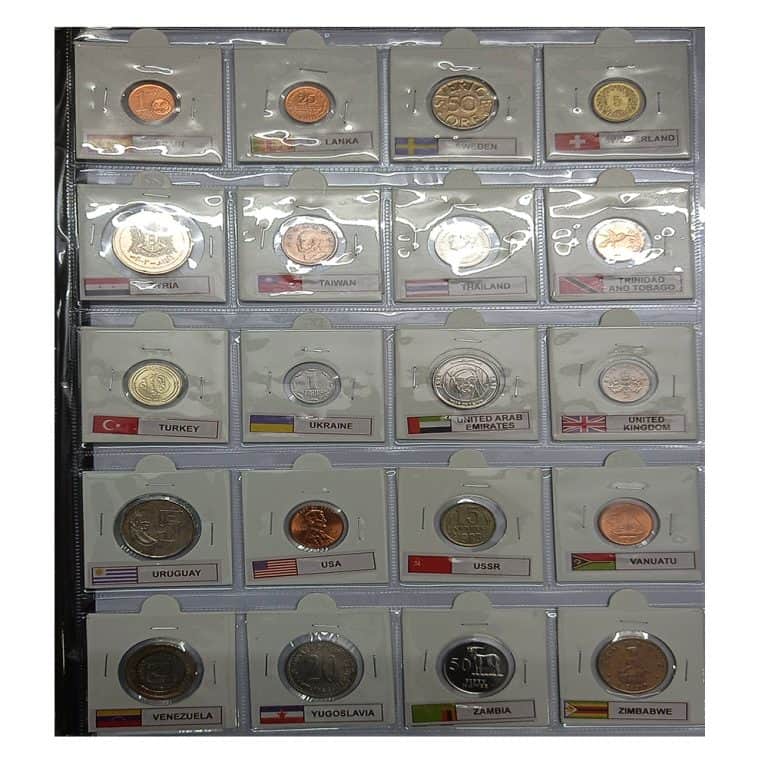 100 Different Countries Coins Collection Original Set with Album ...