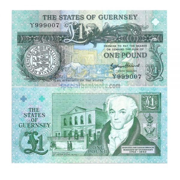 Guernsey 1 Pound Banknotes, 1991-2016, UNC - Special Minds Store